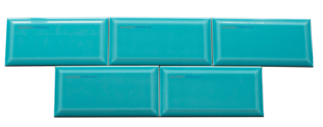 Azulejos Turquesa brillo biselado - Azulejosmetro.es
